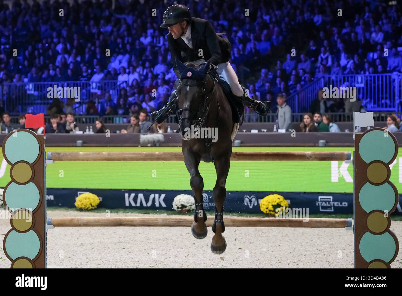 Simon Delestre from France, ride Golden Boy KK, is in action during the ...