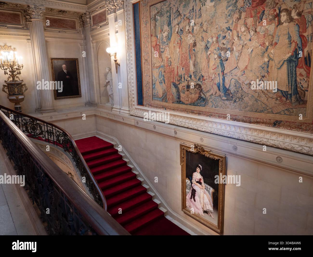 Staircase tapestry at The Breakers, a Gilded Age mansion located in ...