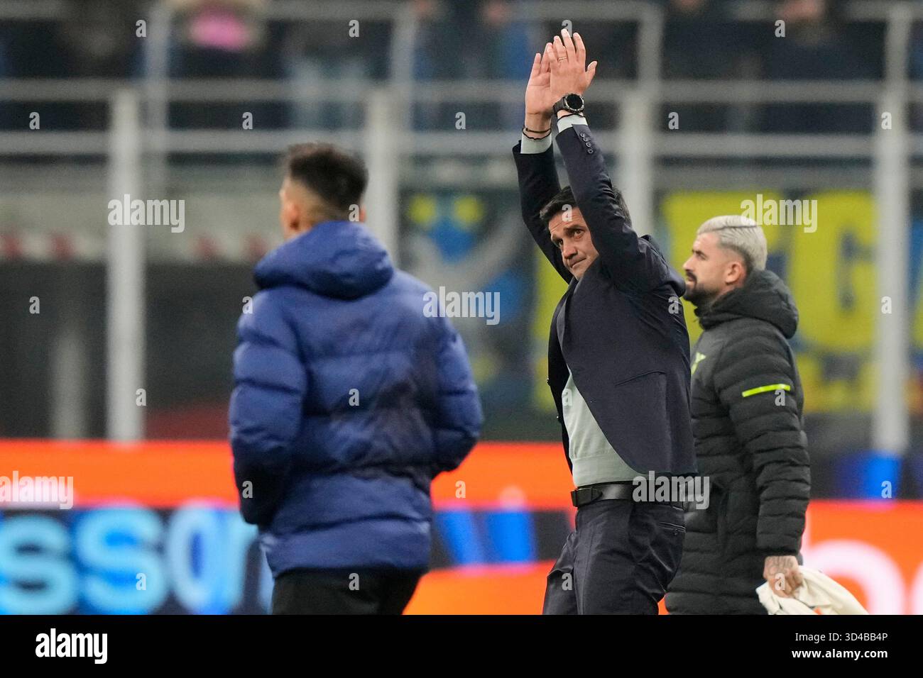 Inter Milan's head coach Cristian Chivu celebrates at the end of a ...