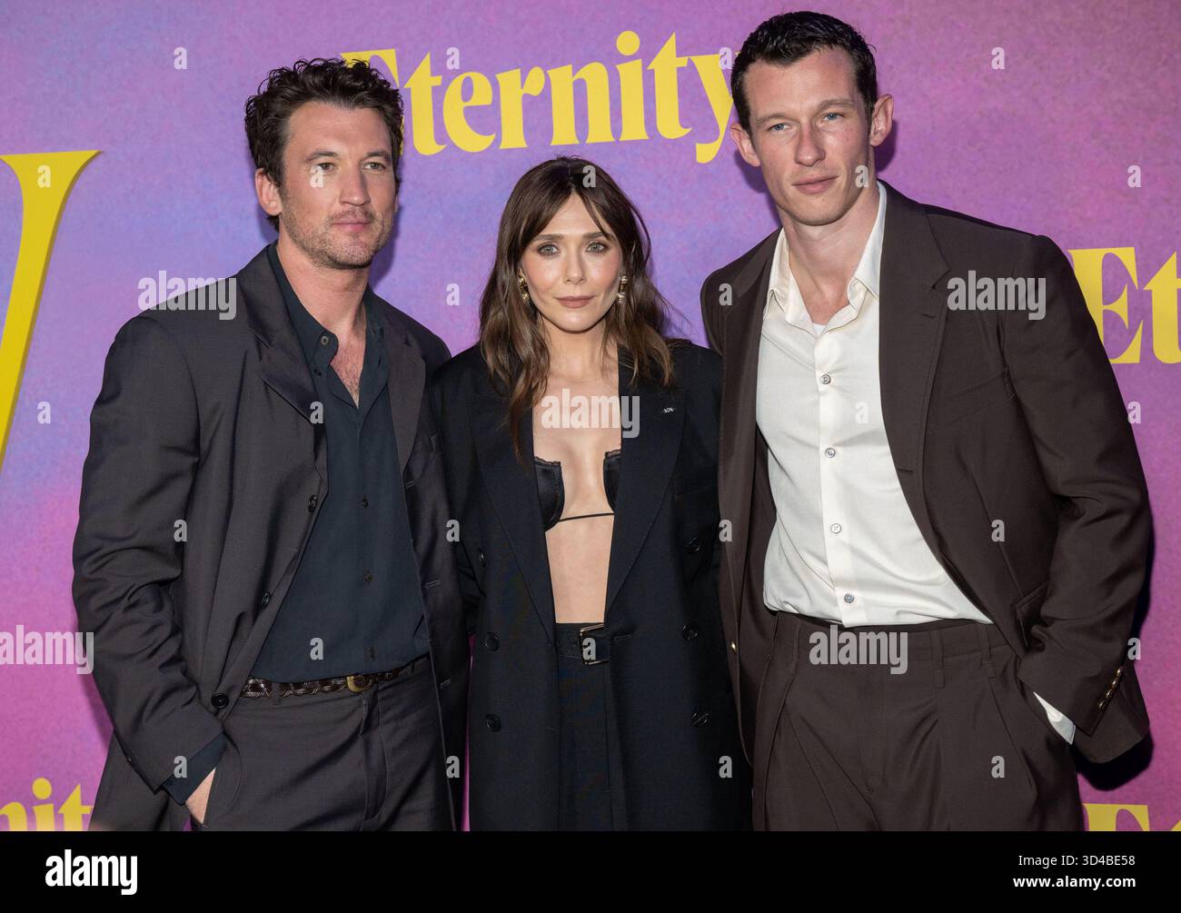 Photo by: zz/NDZ/STAR MAX/IPx 2025 11/8/25 Miles Teller, Elizabeth Olsen and Callum Turner at ...