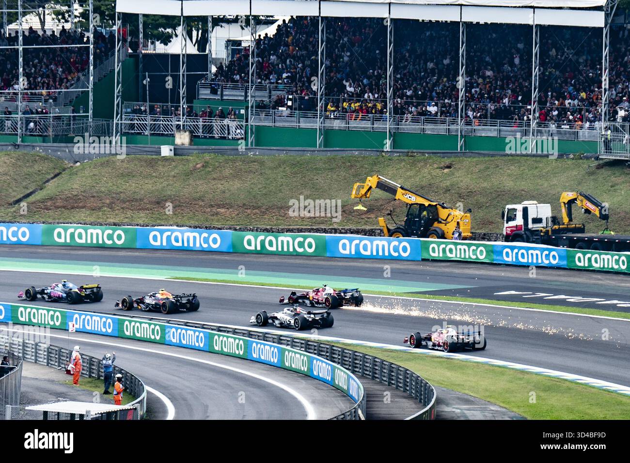 SAO PAULO, BRAZIL - NOVEMBER 09: Charles Leclerc driving Ferrari SF-25 ...