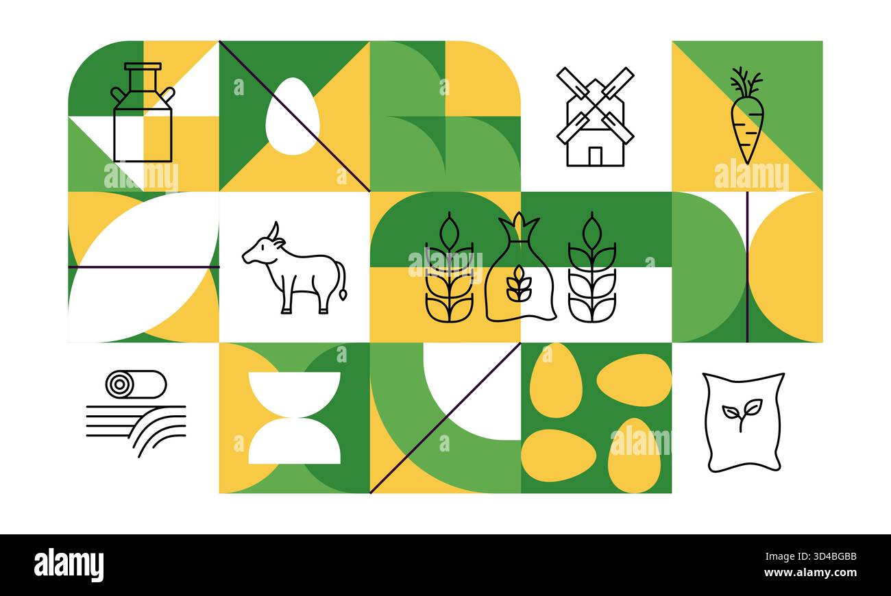 Smart eco farm line Cut Out Stock Images & Pictures - Alamy