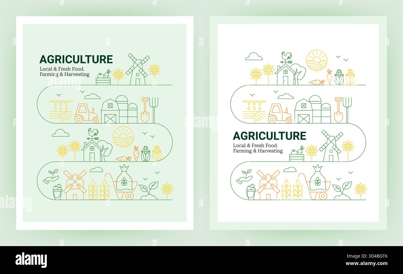 Agriculture farming field vegetable Stock Vector Images - Alamy