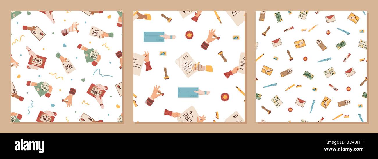 Flat set of doodle paper sheet Stock Vector Images - Alamy