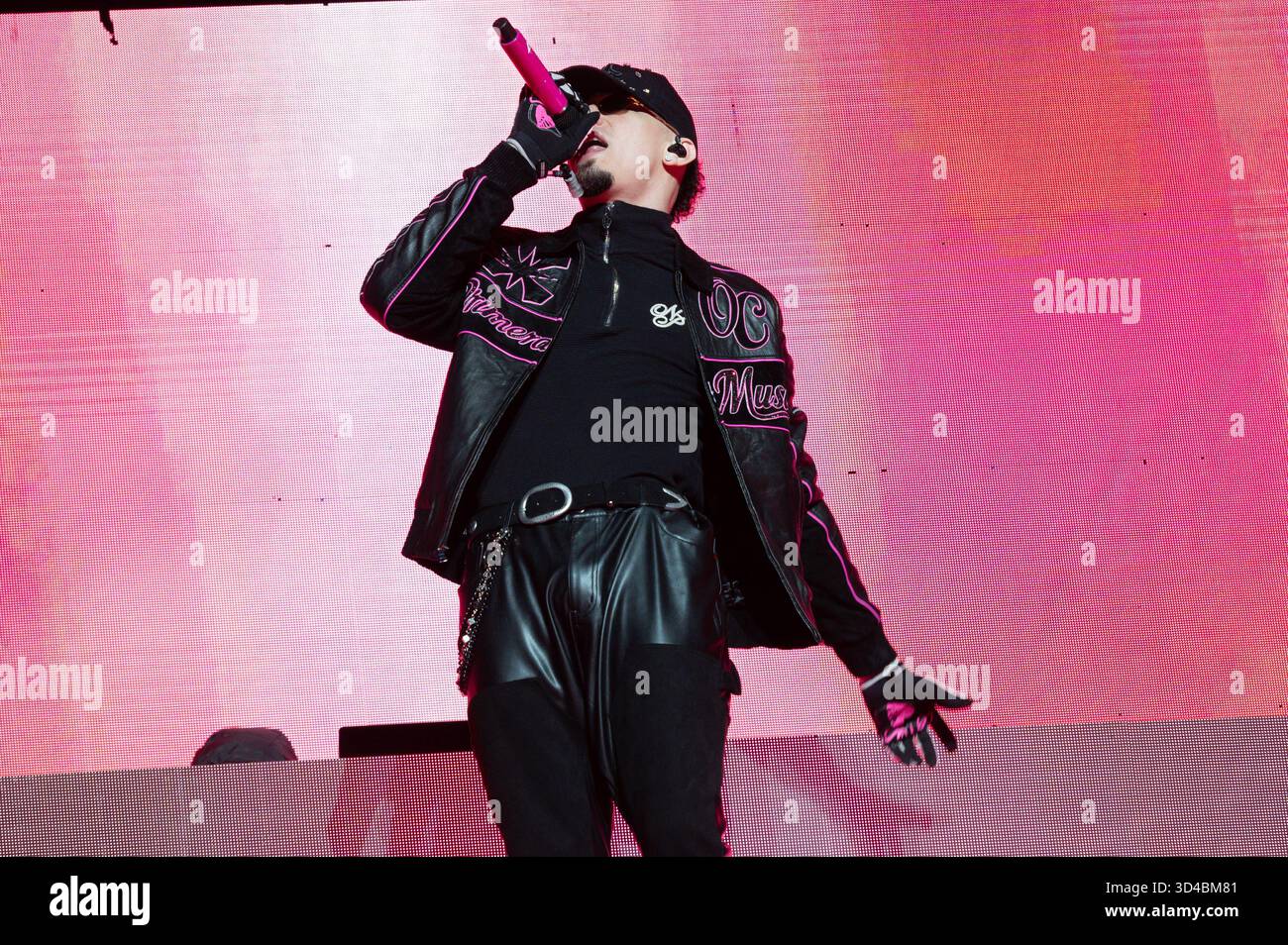 Omar Courtz performs during a concert at the Movistar Arena in Madrid ...