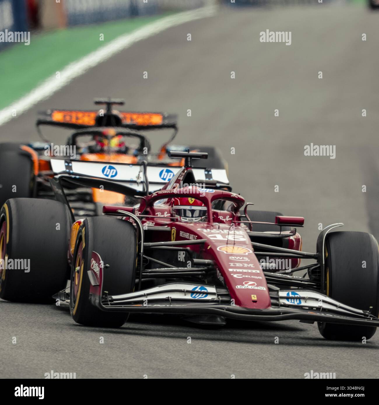 SAO PAULO, BRAZIL - NOVEMBER 09: Charles Leclerc driving Ferrari SF-25 ...