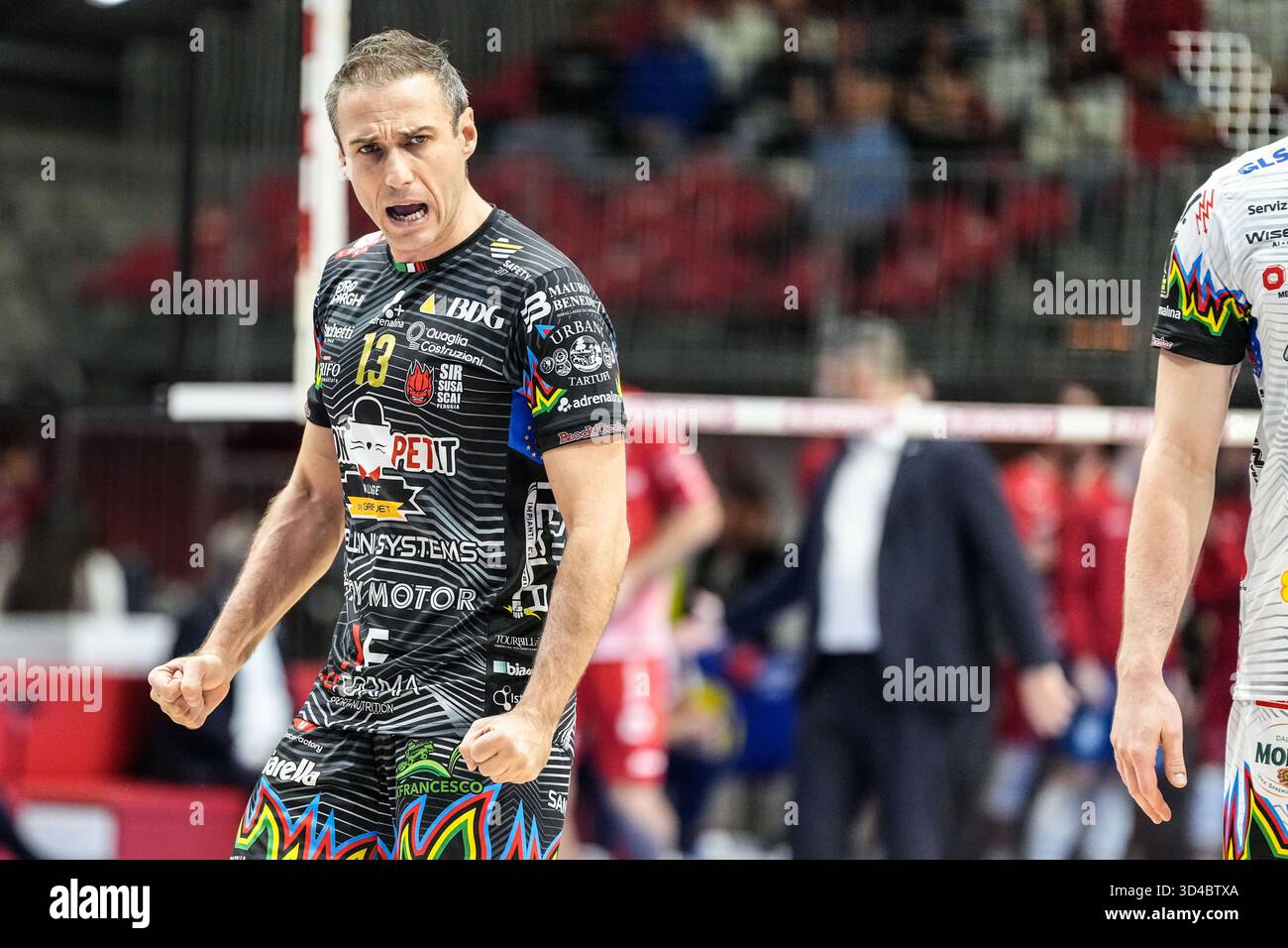 Massimo Colaci (Sir Susa Scai Perugia) celebrating during Gas Sales ...
