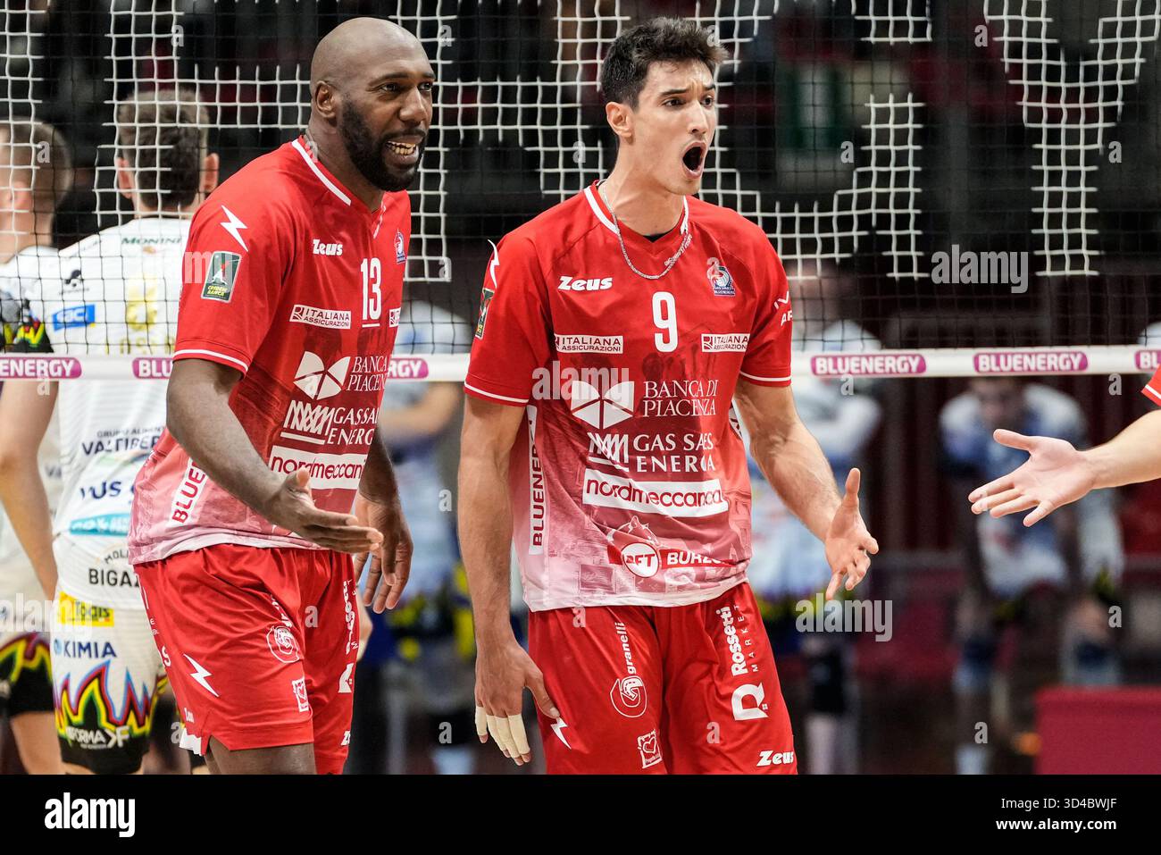 Efe Mandiraci (Gas Sales Bluenergy Piacenza) celebrating during Gas ...