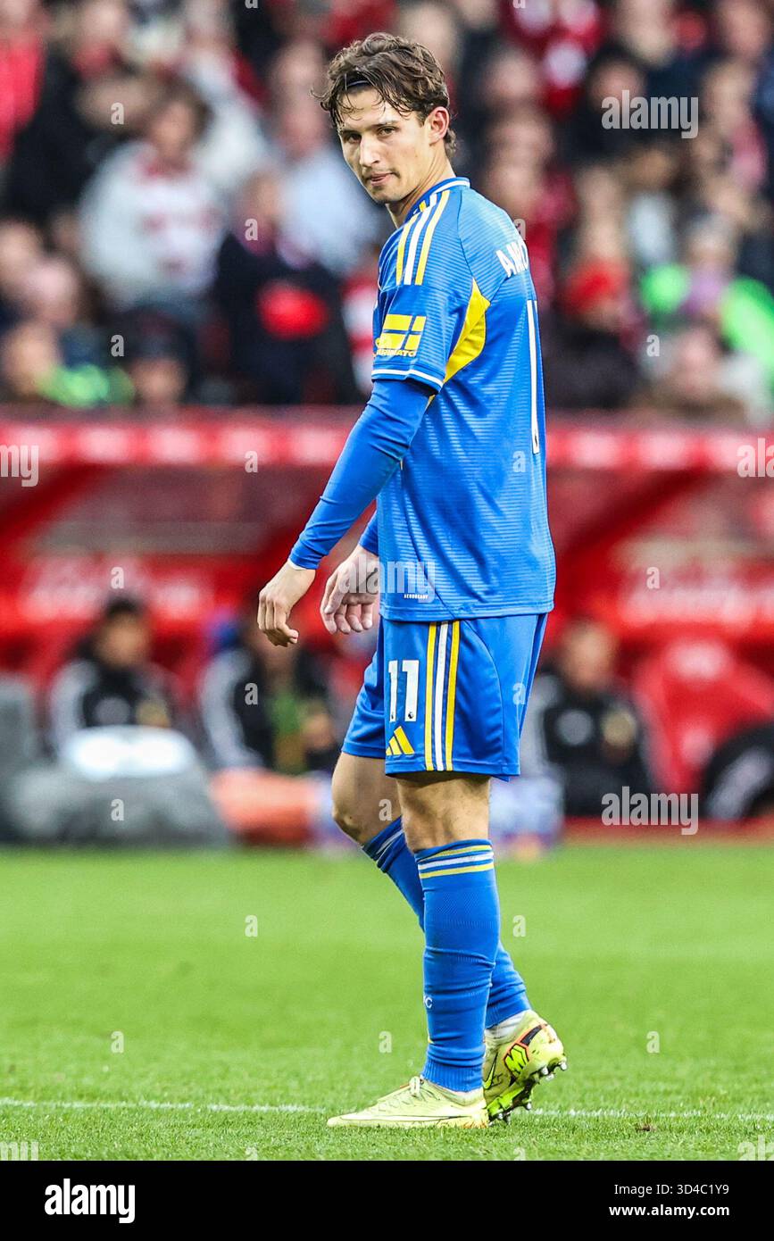 Brenden Aaronson of Leeds United during the Premier League match ...