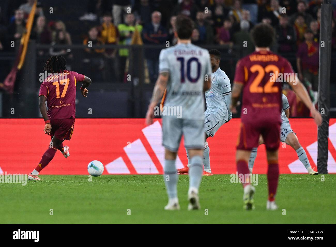 Manu Kone' of A.S. Roma is in action during the 11th day of the Serie A ...