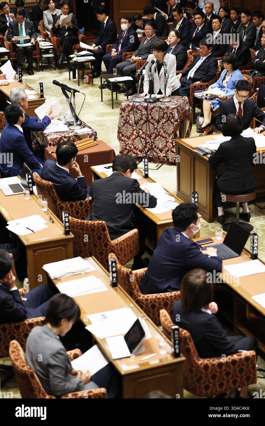 Japanese Prime Minister Sanae Takaichi attends the House of ...
