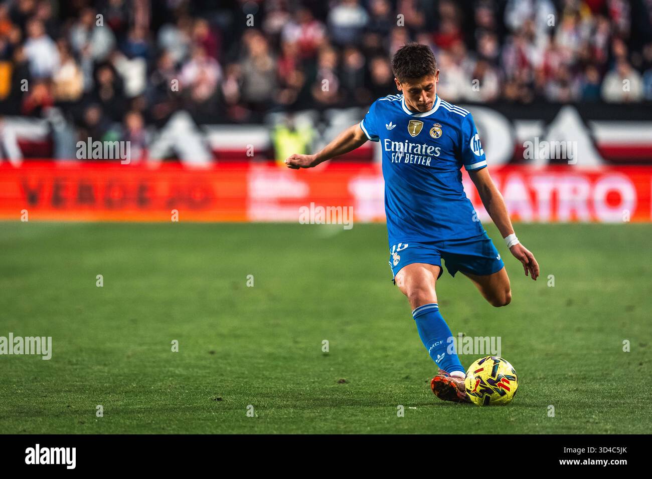 Arda Guler of Real Madrid shooting the ball during the Spanish ...
