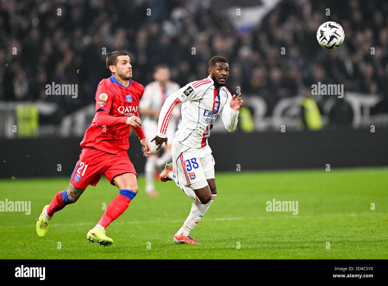 21 Lucas HERNANDEZ (psg) - 98 Ainsley MAITLAND NILES (ol) during the ...