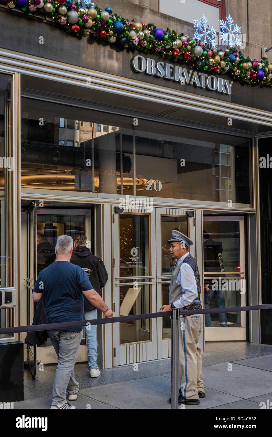 The observatory entrance to the Empire State building is located on W ...
