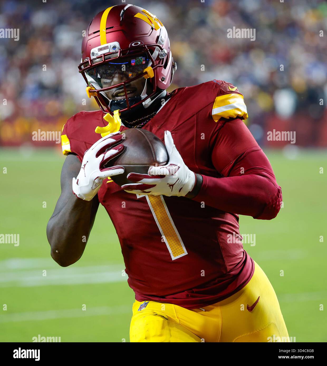 Nov 9, 2025: Washington Commanders WR/KR #1 Deebo Samuel catches a ...