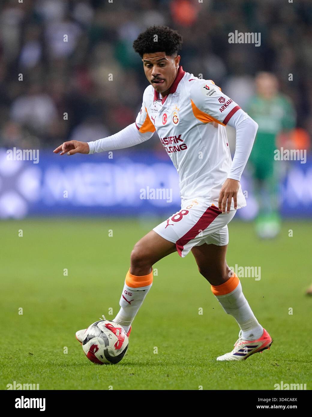 Gabriel Davi Gomes Sara of Galatasaray SK is seen in action during the ...