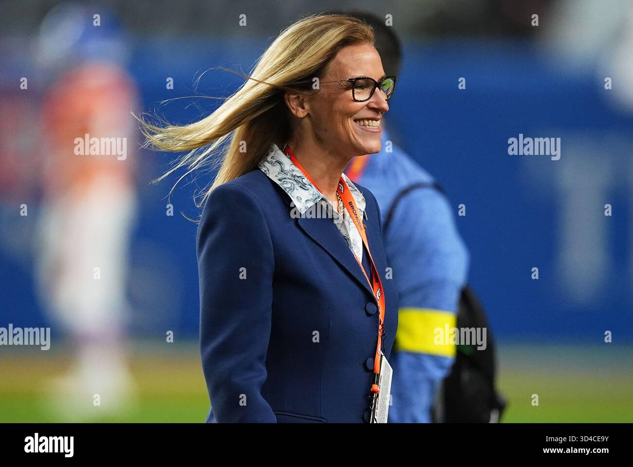 Denver Broncos co-owner Carrie Walton Penner before an NFL football ...