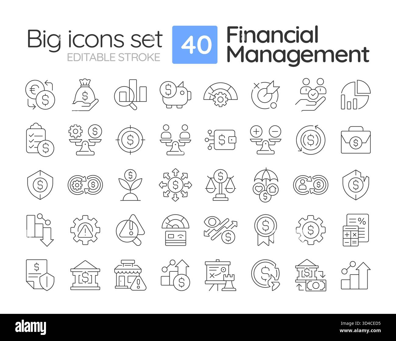 Financial pictograms Cut Out Stock Images & Pictures - Alamy