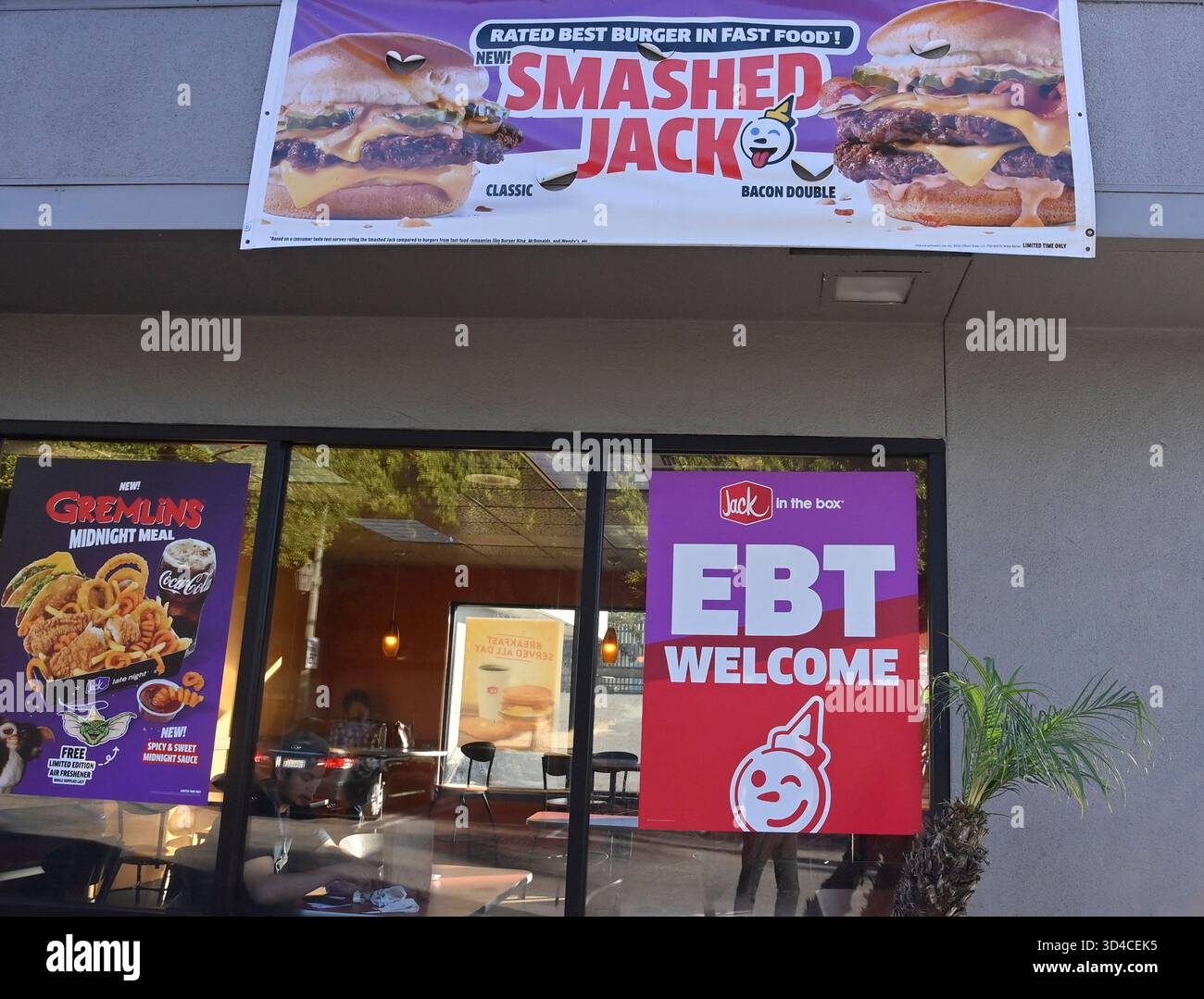 Los Angeles, United States. 09th Nov, 2025. A sign advertising EBT ...