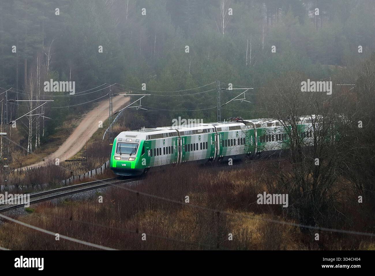 New VR Group Pendolino Plus Express train travelling through autumnal ...