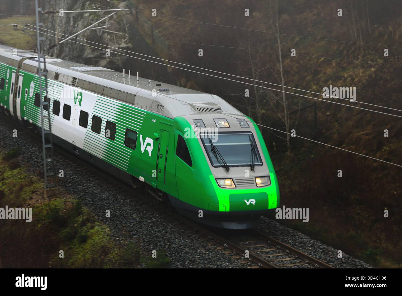 New VR Group Pendolino Plus Express train at speed through autumnal ...