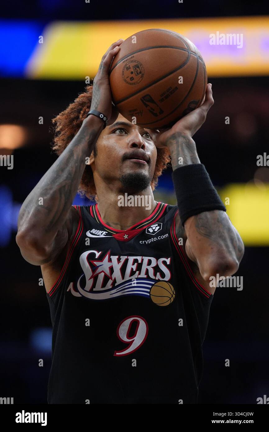 Philadelphia 76ers' Kelly Oubre Jr. plays during an NBA basketball game ...