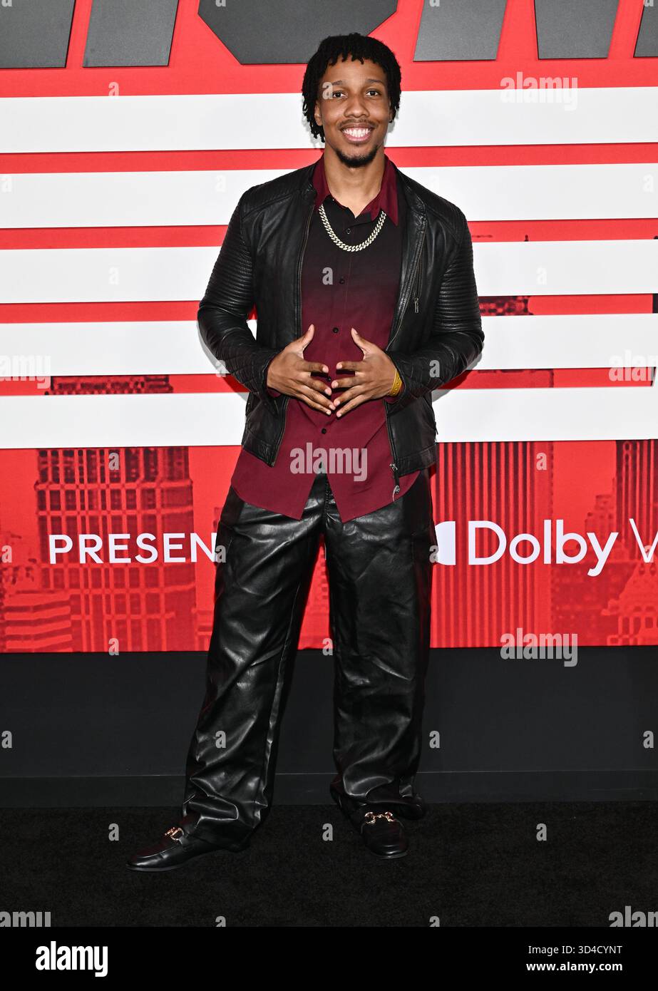 Christen Andell attends the premiere of "The Running Man" at AMC ...