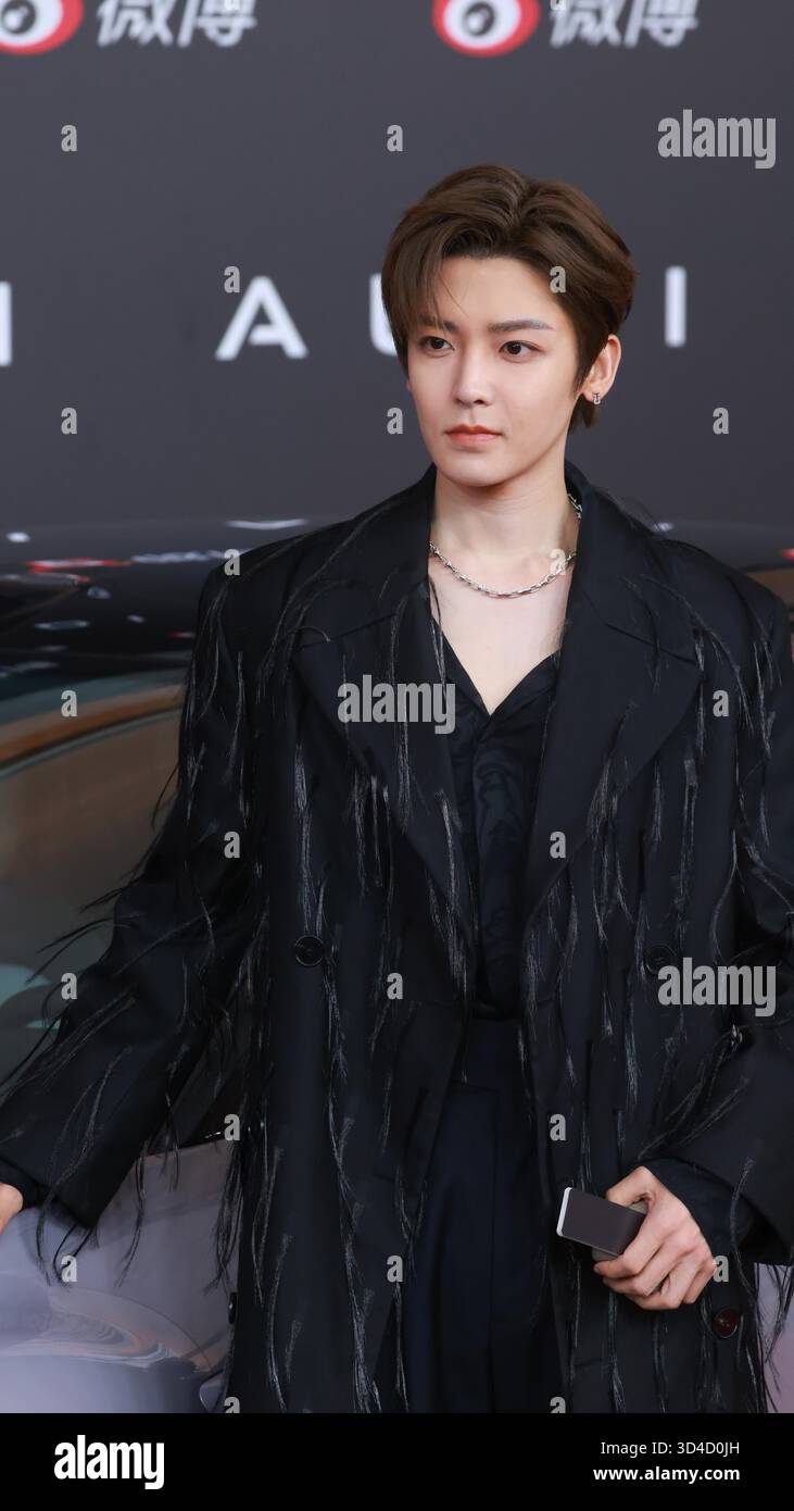 Chinese actor and singer Hou Minghao attends an activity in Beijing, China, 3 November, 2025 ...