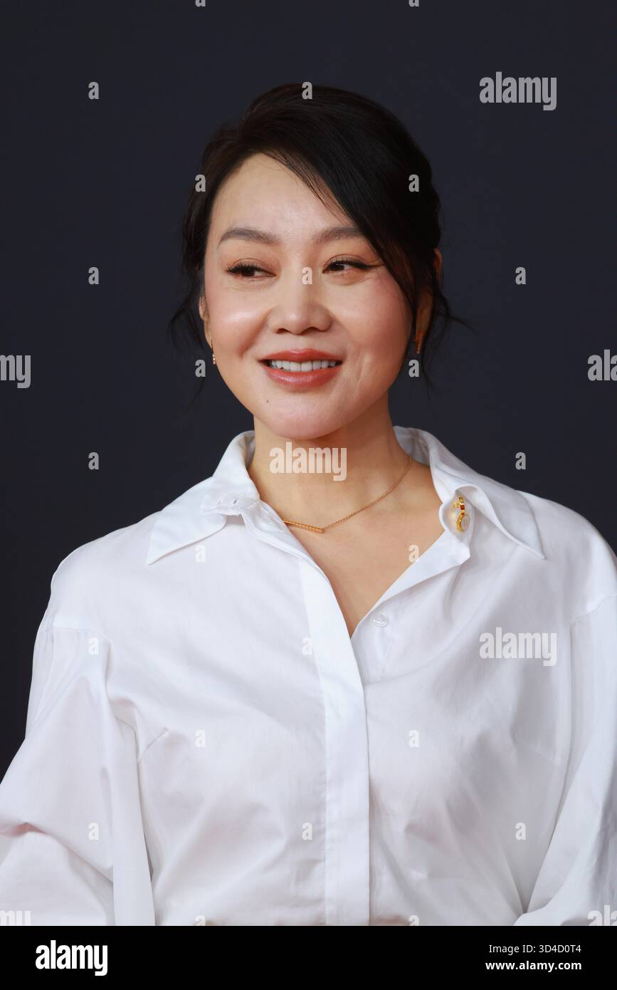 Chinese film and television actress Yan Ni attends an activity in ...