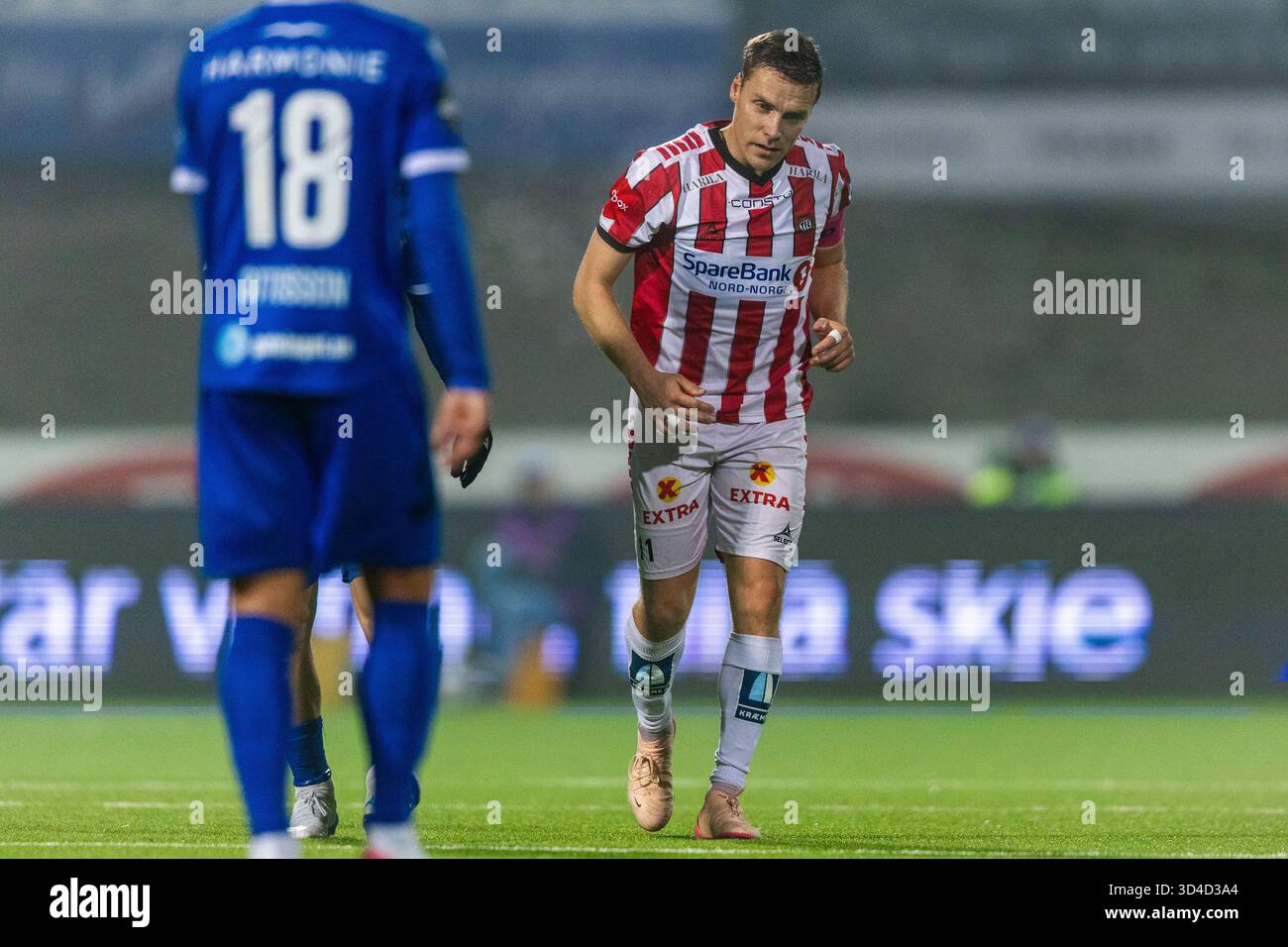 Sandefjord 20251109. Tromsø's Ruben Yttergård Jenssen in the elite ...