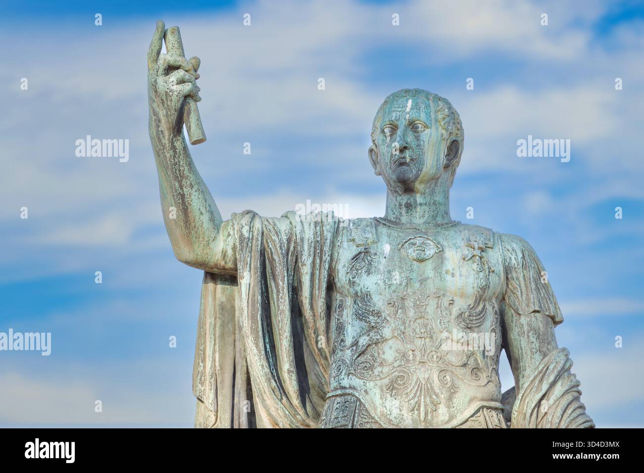 Bronze statue of Emperor Nerva in Rome IItaly Stock Photo - Alamy