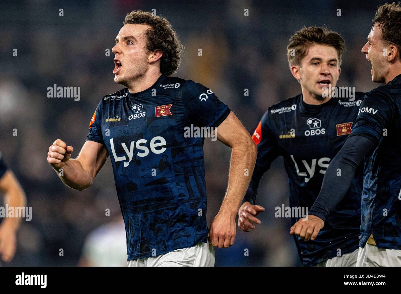 Stavanger 20251108. Vikings Joe Bell cheers during the elite series ...