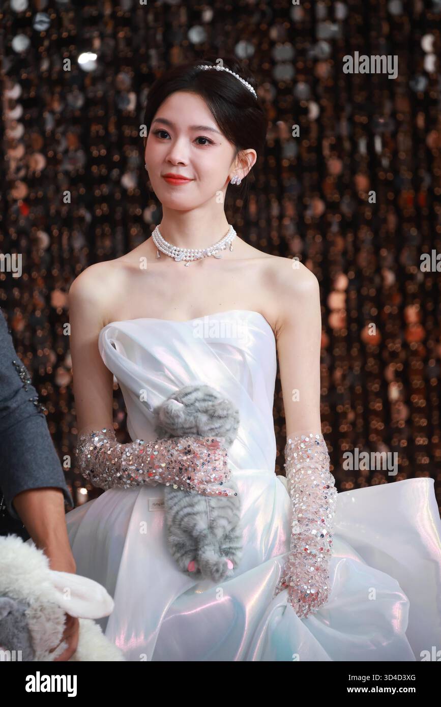Chinese actress Chen Yao attends an activity in Beijing, China, 3 ...