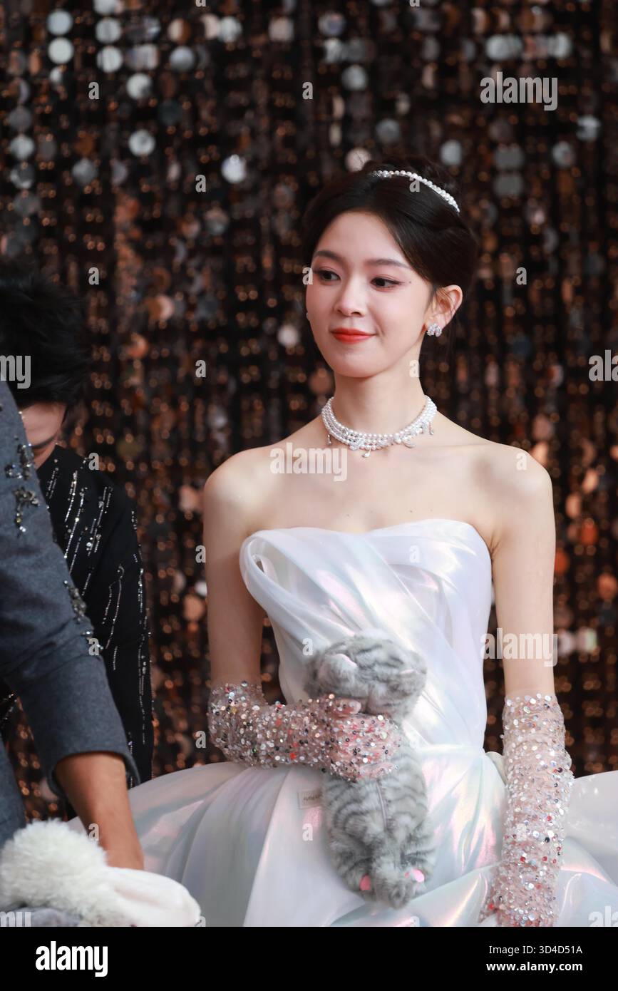 Chinese actress Chen Yao attends an activity in Beijing, China, 3 November, 2025. (Photo by ...