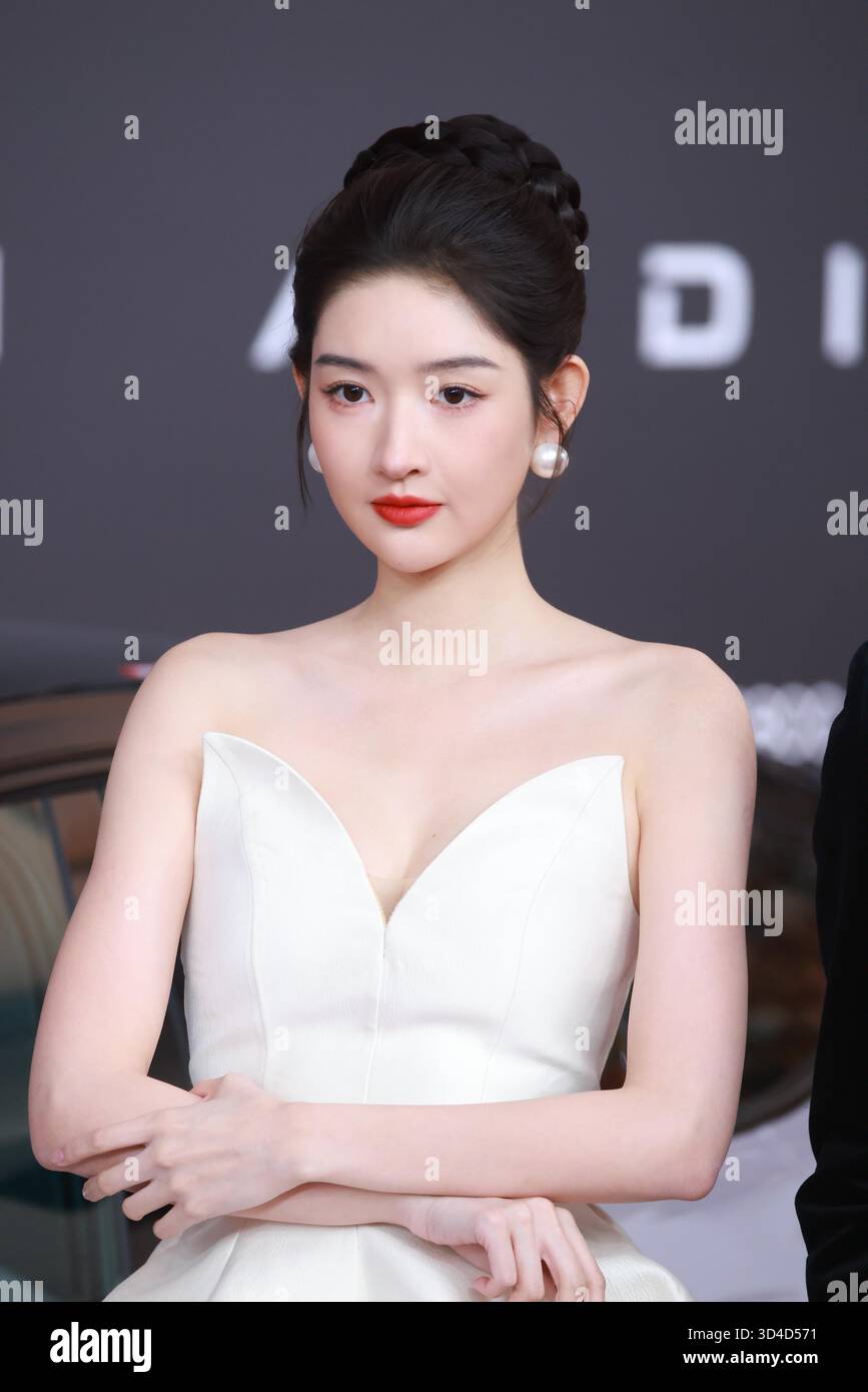 Chinese actress Wang Yuwen attends an activity in Beijing, China, 3 ...