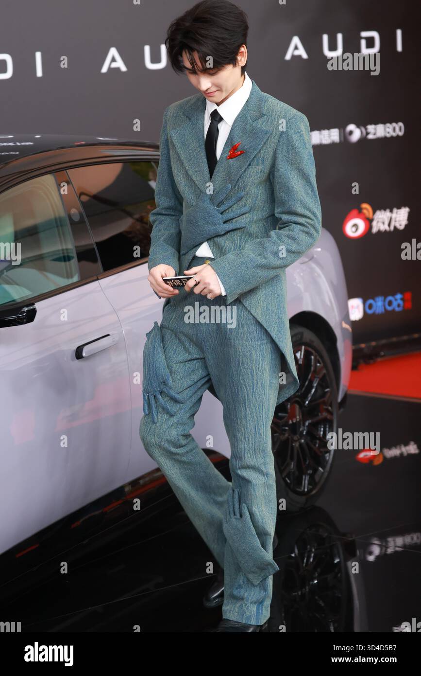 Chinese actor Huang Junjie attends an activity in Beijing, China, 3 ...