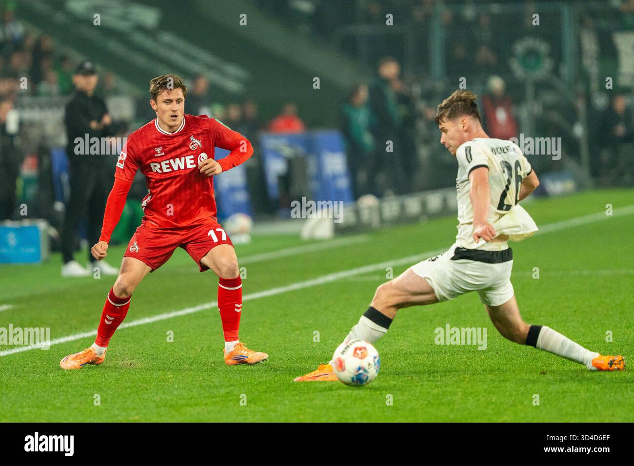 Alessio Castro-Montes (FC Cologne, #17) makes a pass past Lukas Ullrich ...
