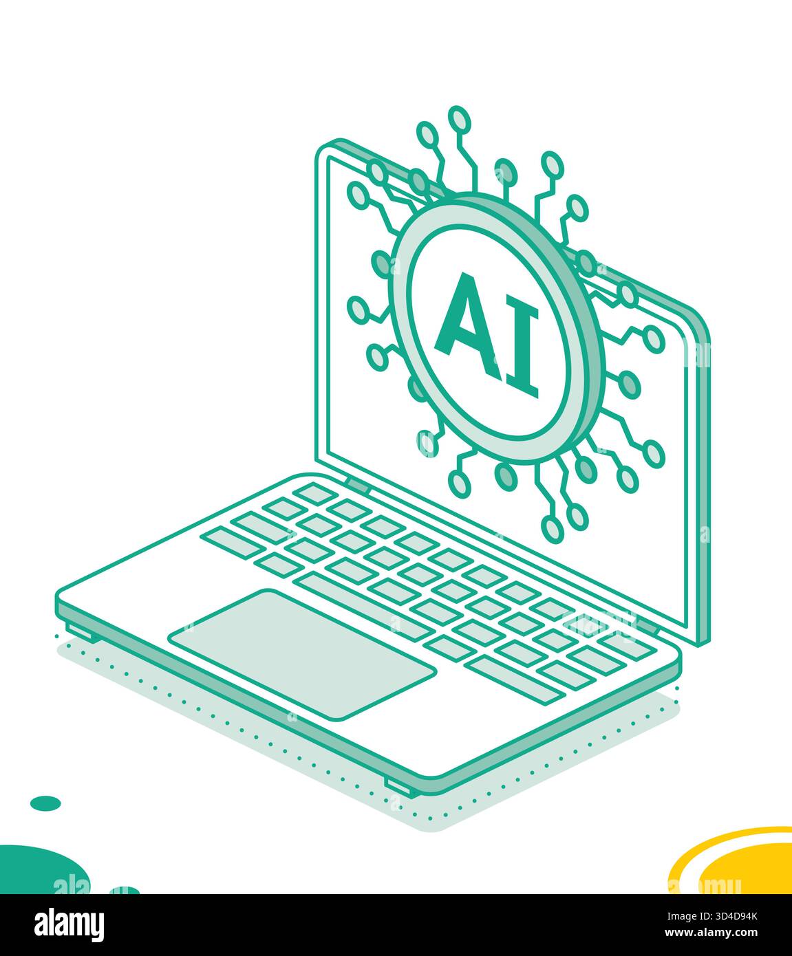 Ai laptop device vector Stock Vector Images - Alamy