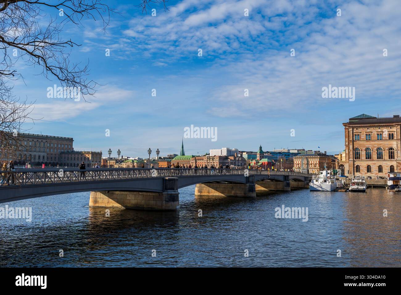 SWEDEN, STOCKHOLM - MARCH 08, 2025: View of waterway and ...