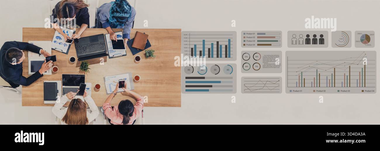 Modern dashboard interface showing performance metrics, data charts ...