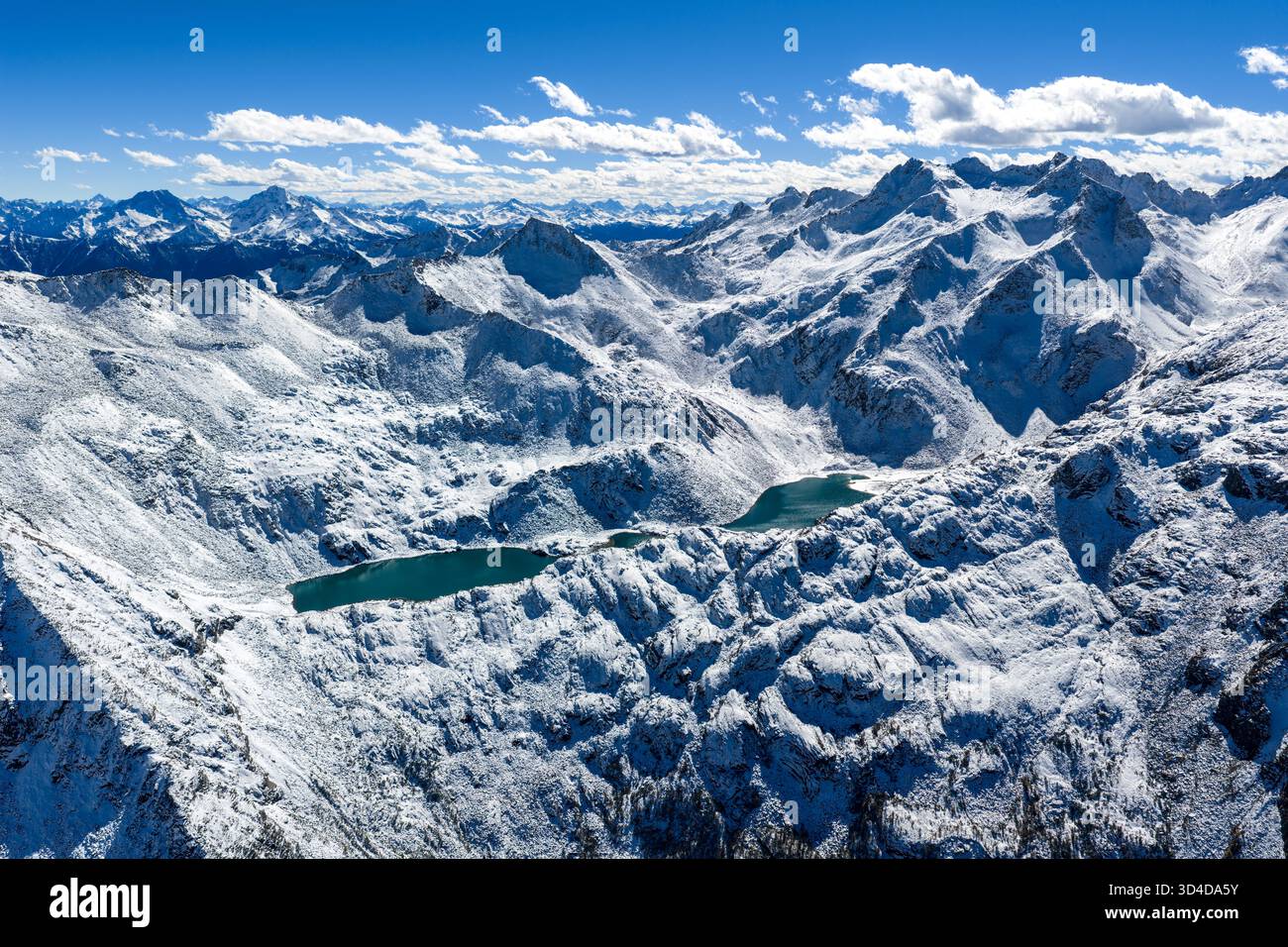 Aerial photo shows the spectacular view of the Dagu Glacier in Heishui ...