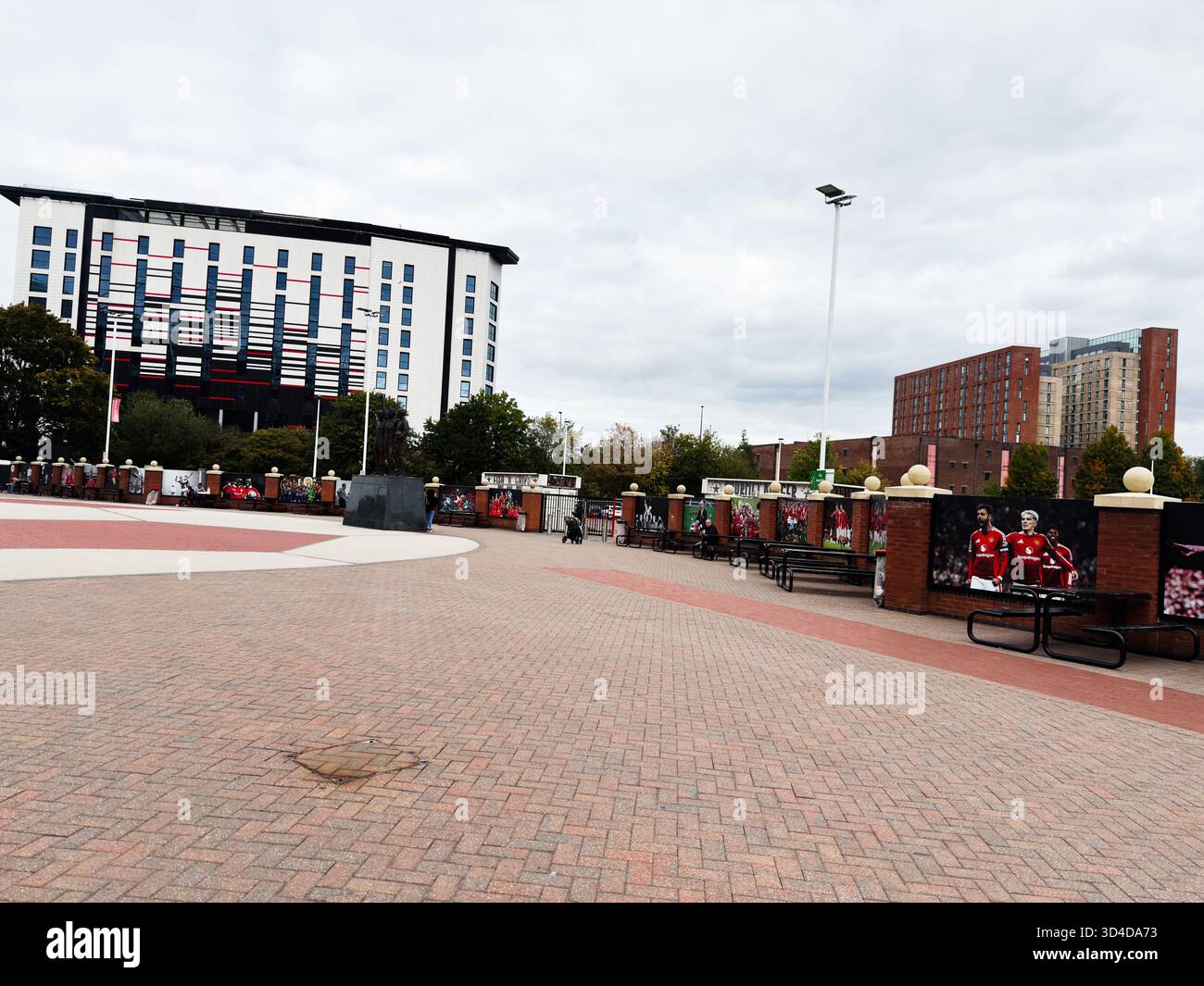 Manchester, UK - September 30, 2025: Busy outdoor plaza in Manchester ...