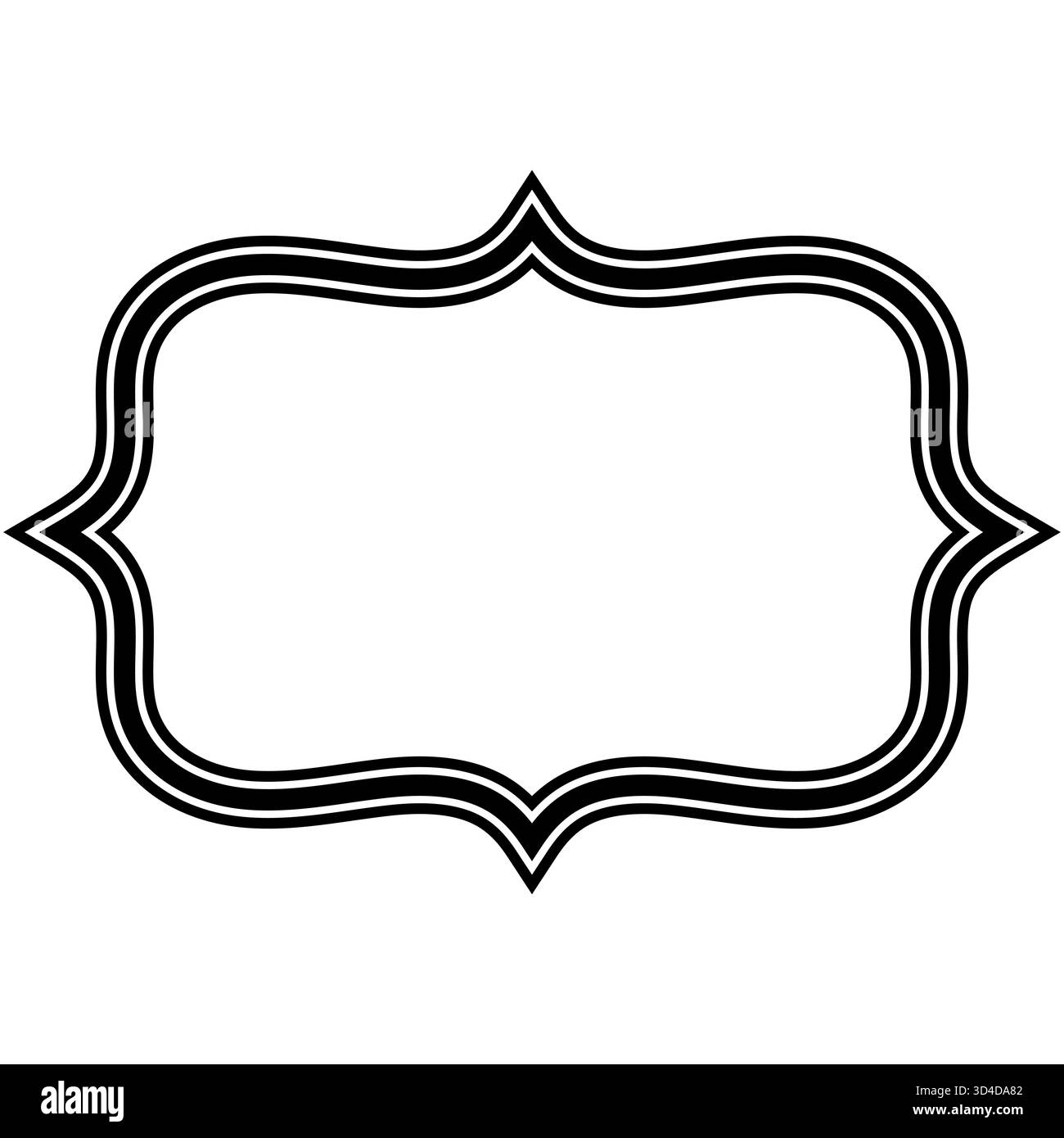 Vintage ornate frame with crown edges for label or signage Stock Vector ...