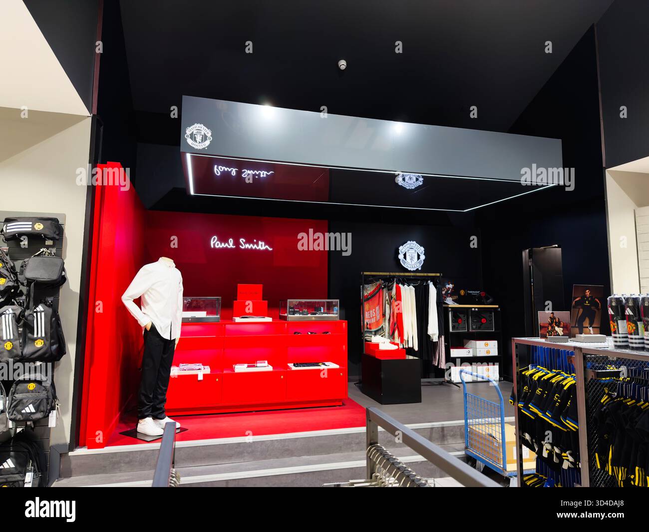 Manchester, UK - September 30, 2025: Manchester United store interior ...