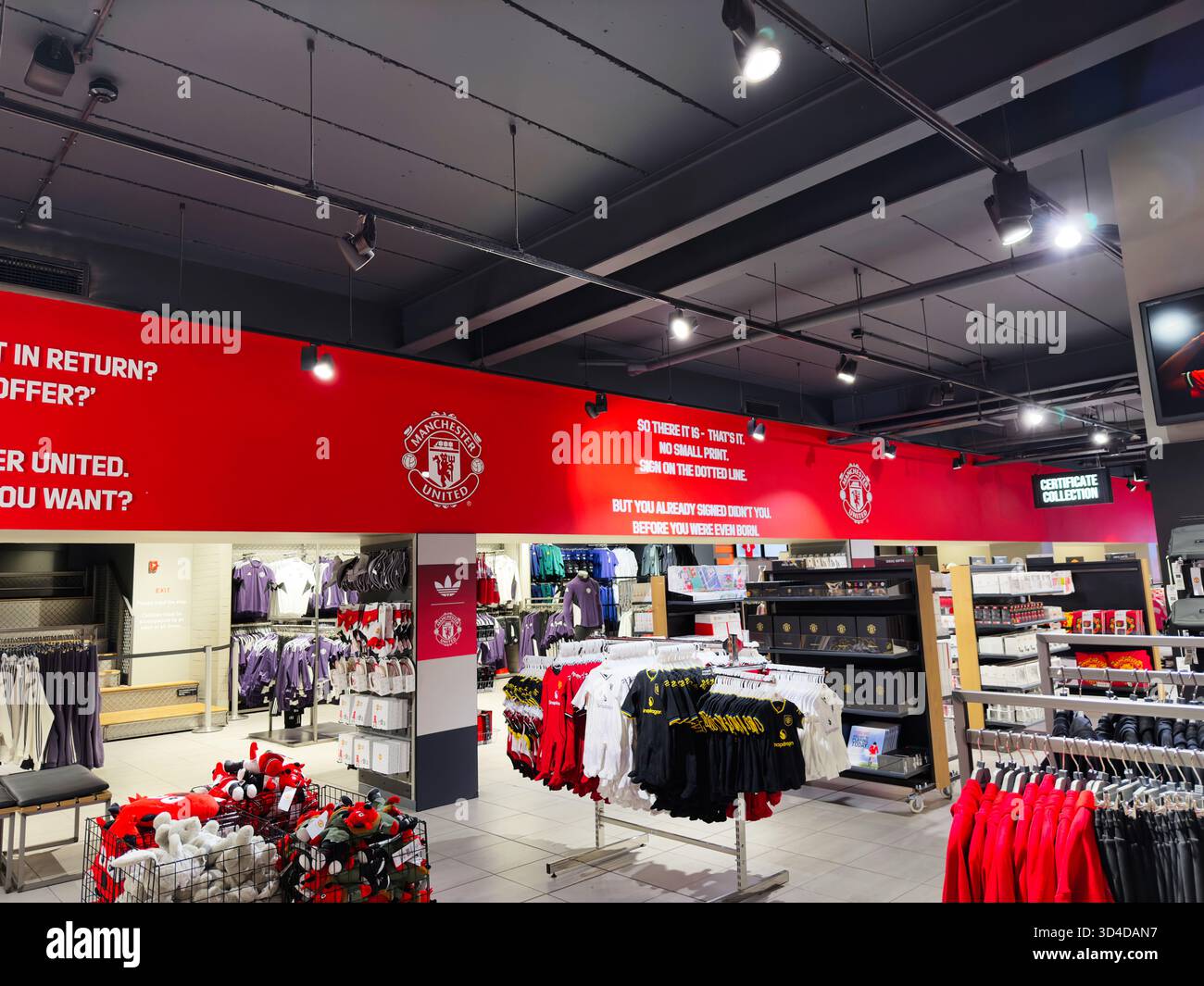 Manchester, UK - September 30, 2025: A Manchester United themed retail ...