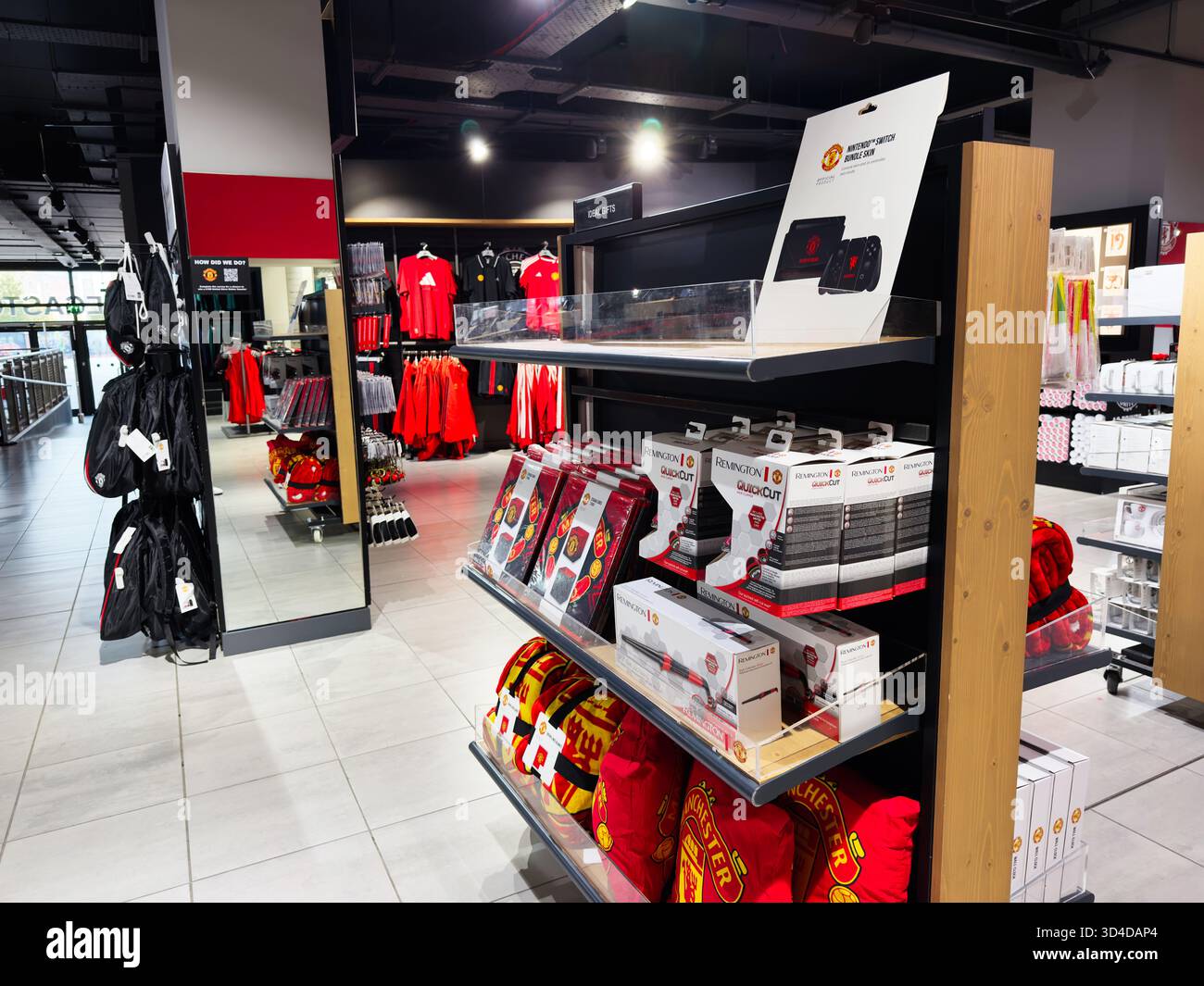 Manchester, UK - September 30, 2025: Bright Manchester UK shop displays ...