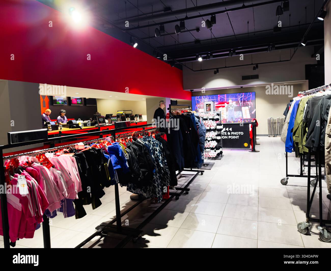 Manchester, UK - September 30, 2025: Vibrant Manchester UK clothing ...