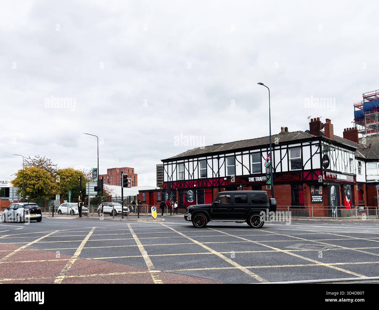 Manchester, UK - September 30, 2025: Lively urban intersection in ...