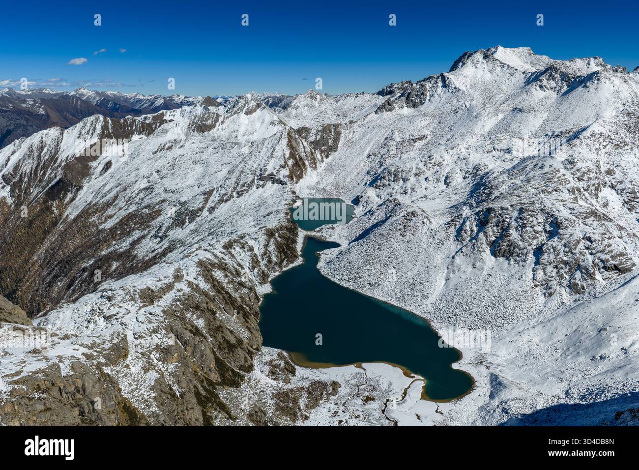 Aerial photo shows the spectacular view of the Dagu Glacier in Heishui ...