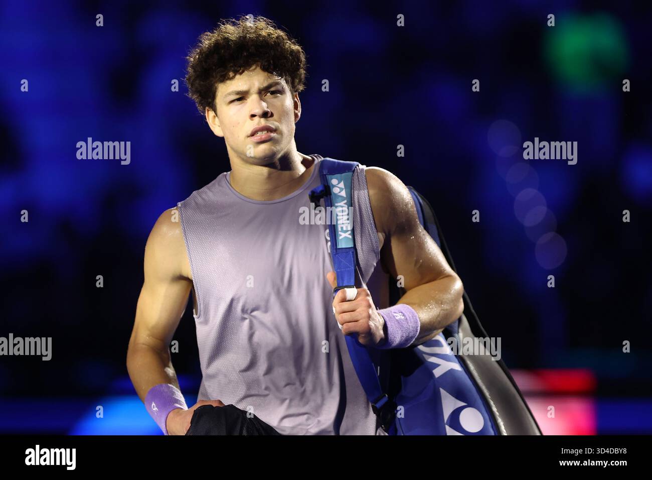 Ben Shelton of USA looks dejected at the end of the Round Robin singles ...